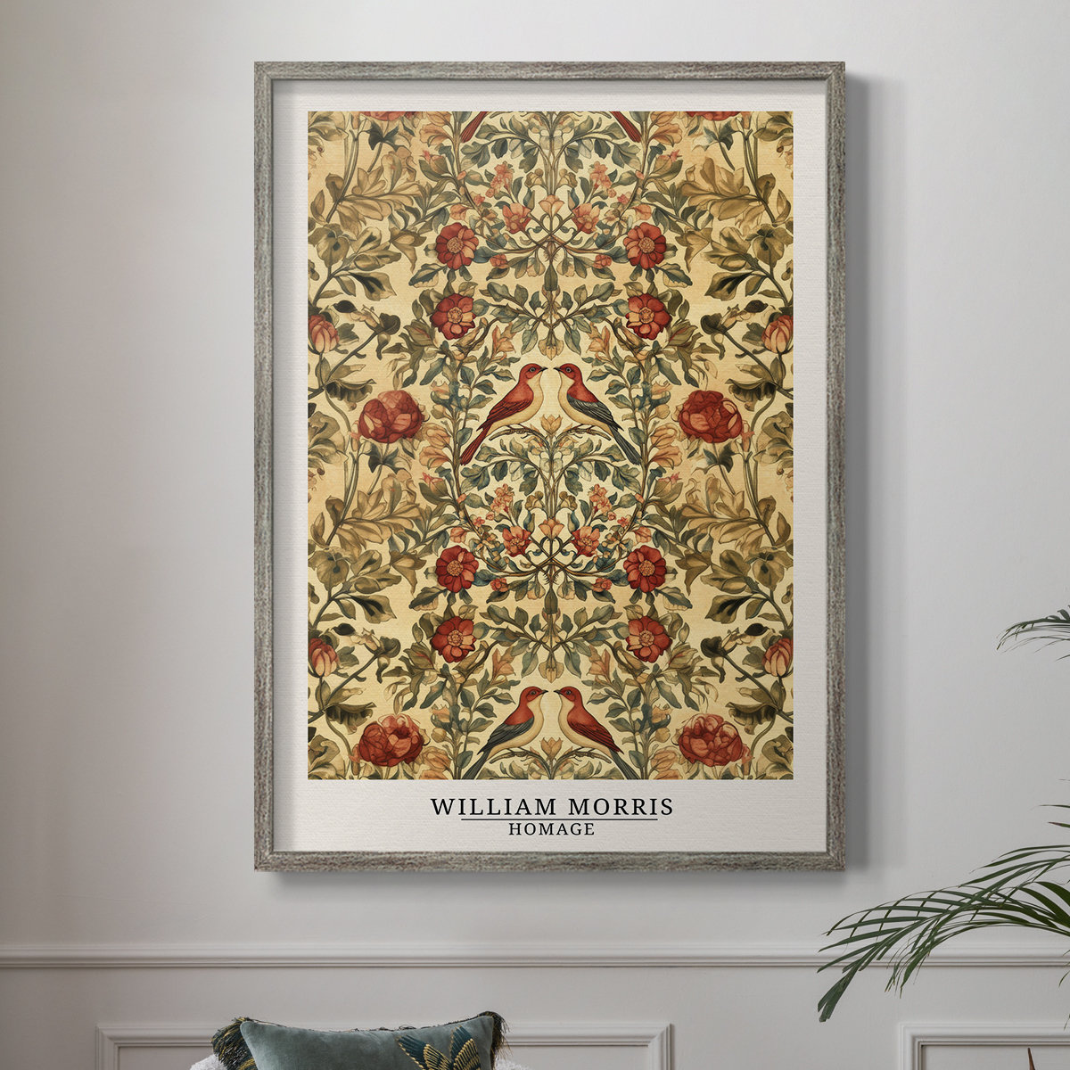 Alcott Hill® WM MORRIS Series CDXXXIII Framed Print - Solid Wood | Wayfair