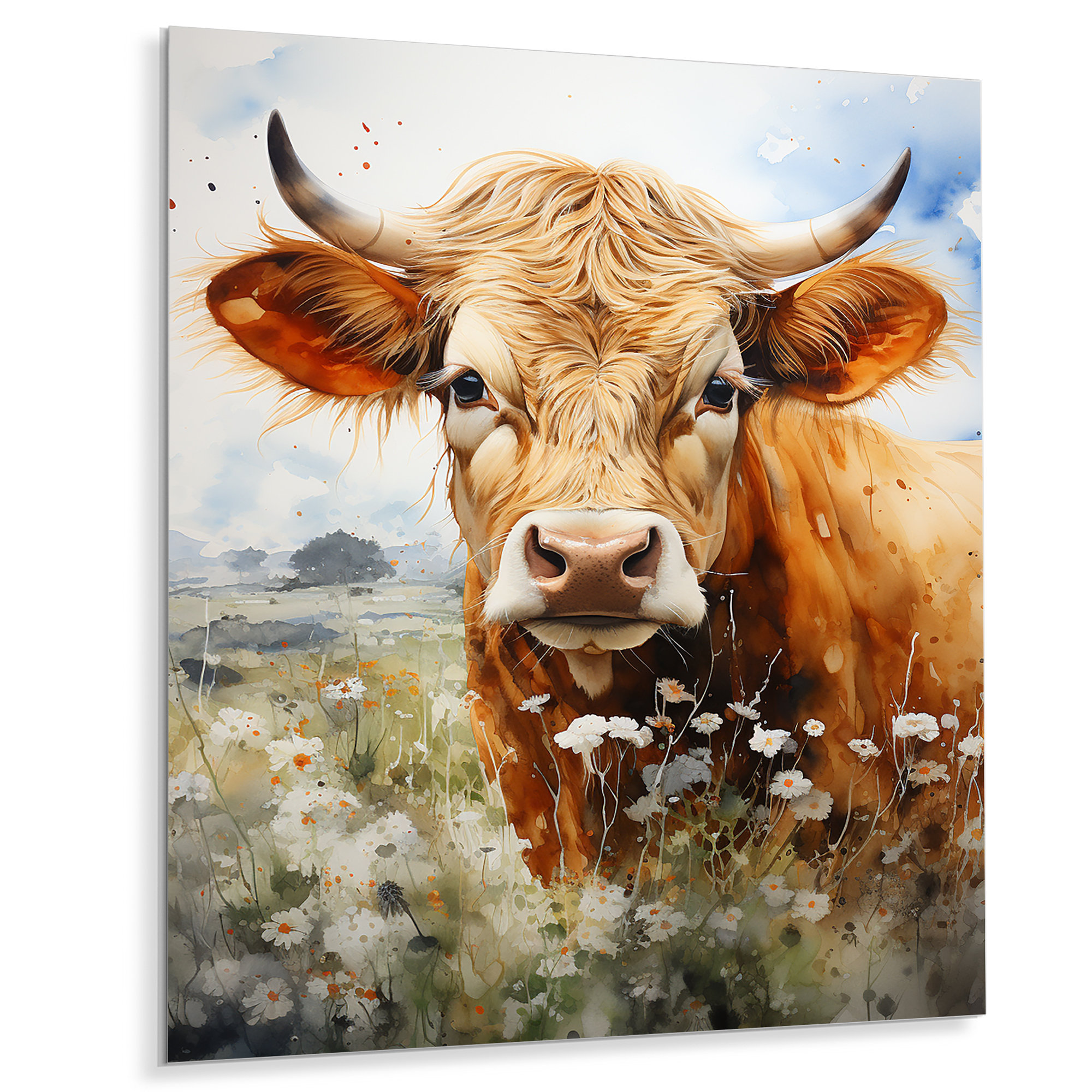 Red Barrel Studio Cow Petals Field III - Animals Cow Metal Wall Art ...