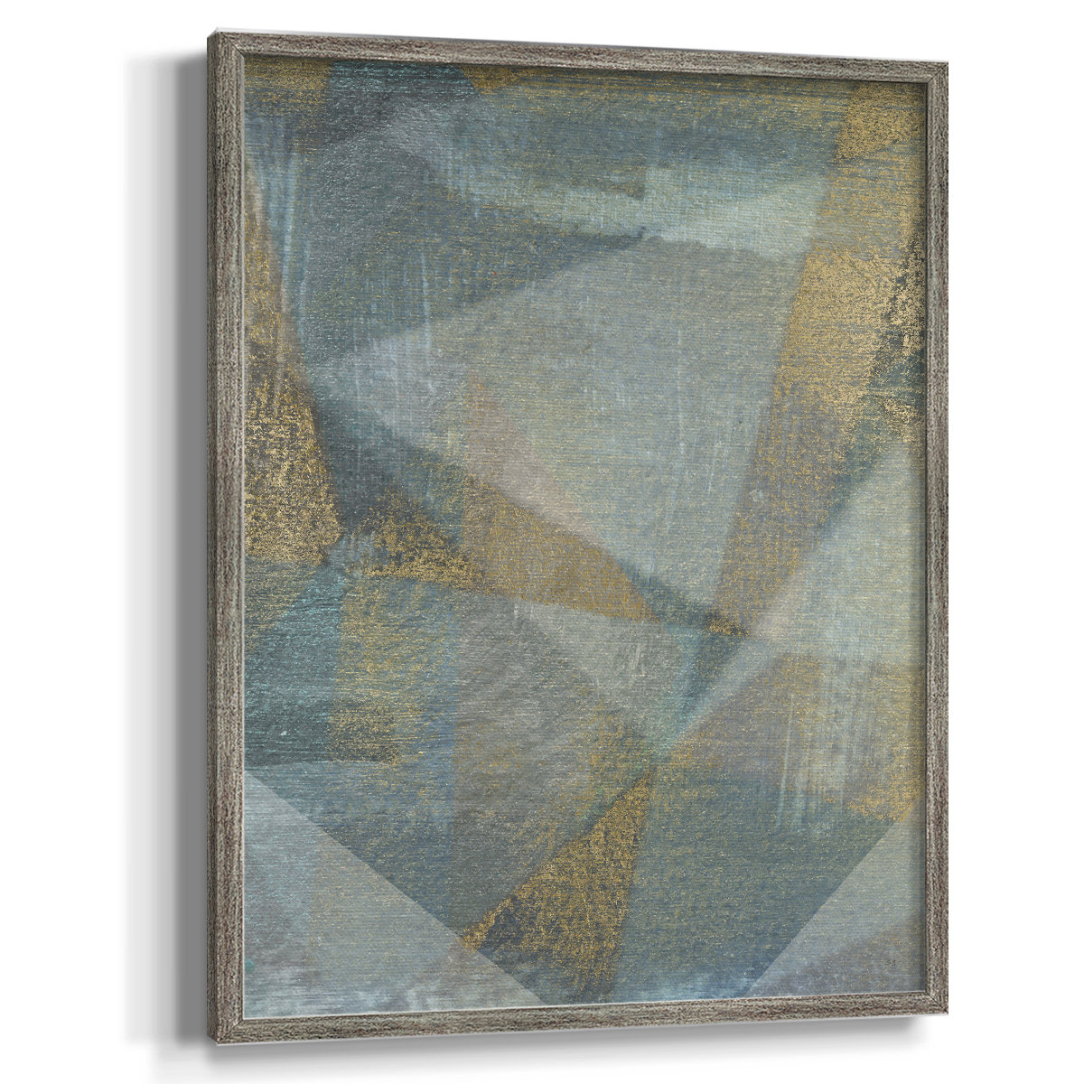 Wrought Studio™ Geometric Facets II Framed Print - Solid Wood | Wayfair