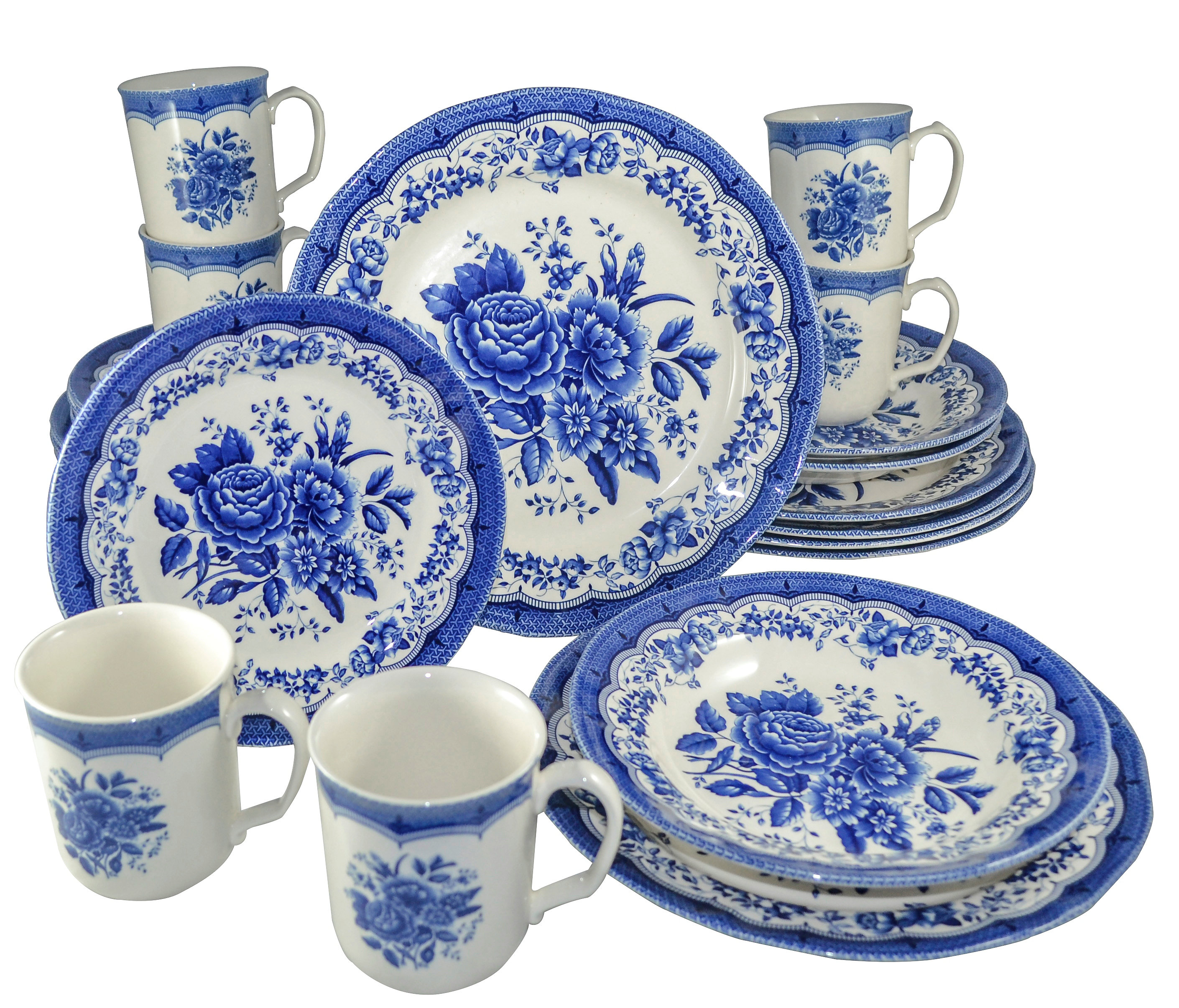 Tudor England Royal Classic Victoria 24 Piece Dinnerware Set, Service ...