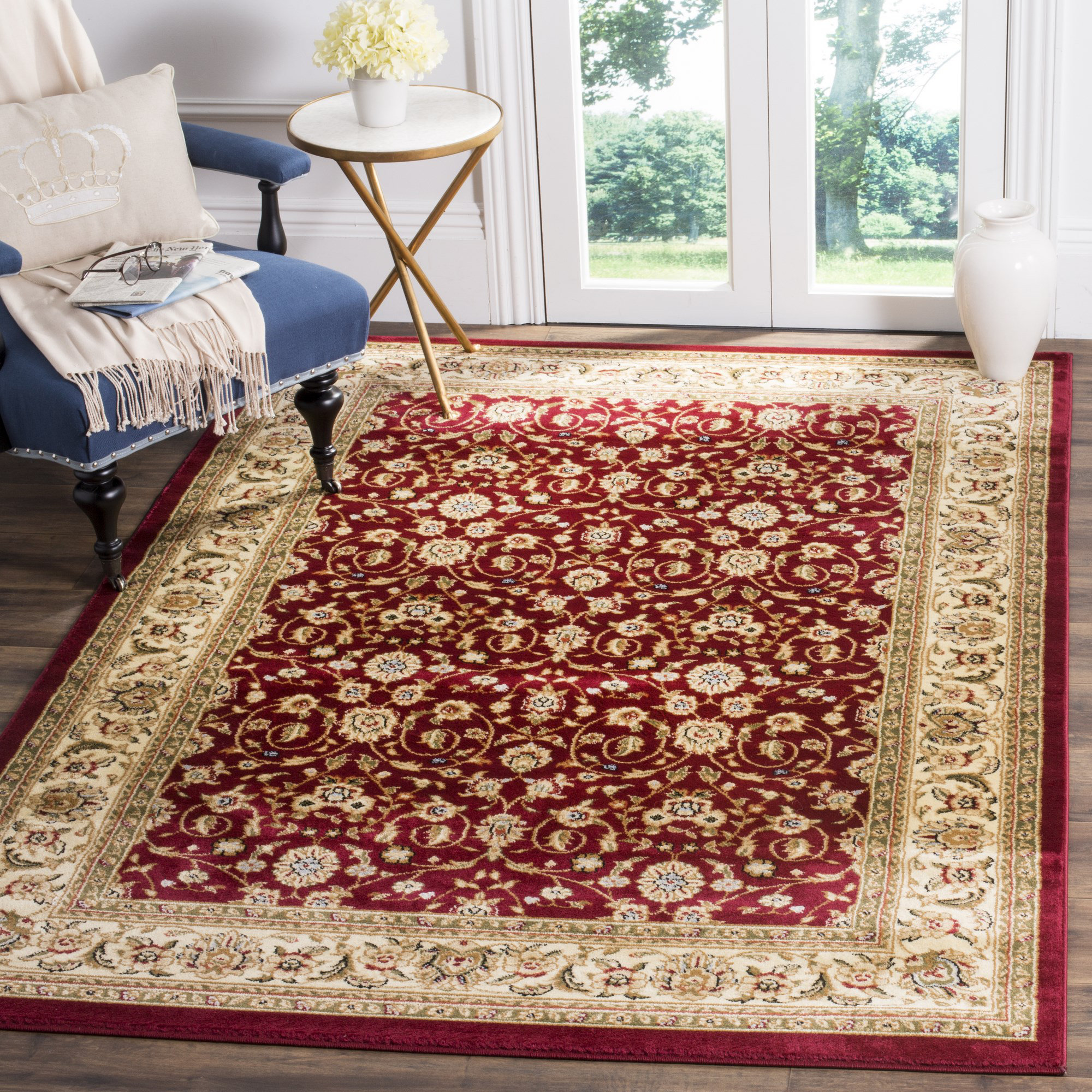 Rosalind Wheeler Myria Looped/Hooked Red/Ivory Rug & Reviews | Wayfair ...