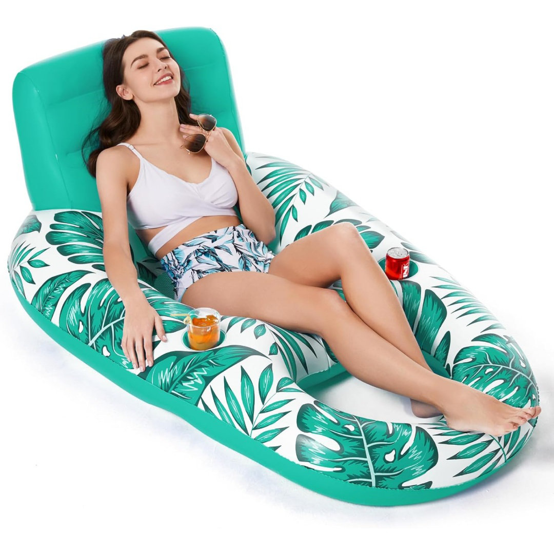 DESIGN SHOP BY SHELL Inflatable Pool Float Adult - Pool Floaties Lounger Floats Raft Floating ...