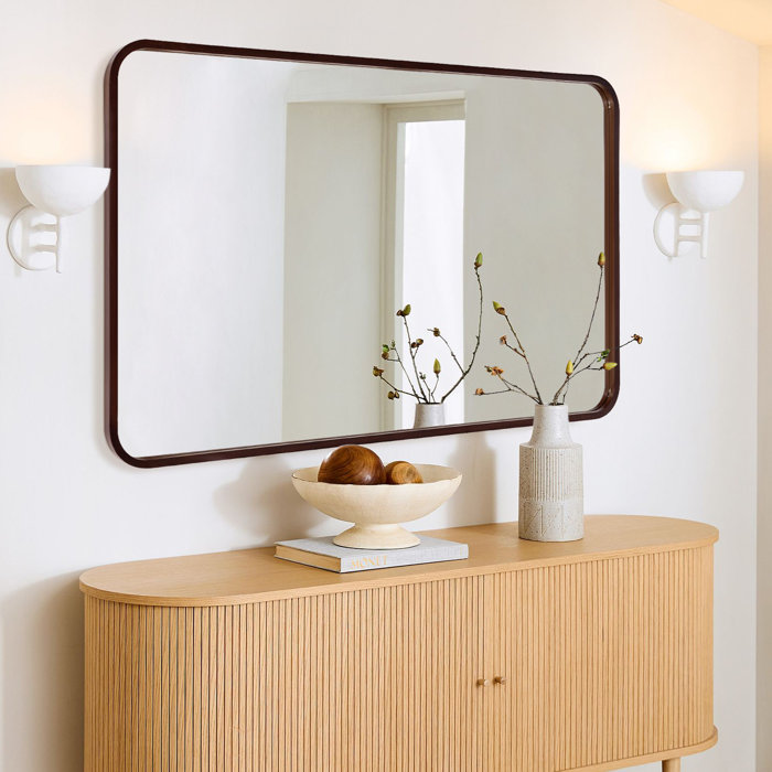 Latitude Run® Itzary Solid Wood Framed Rectangle Wall Mirror | Wayfair