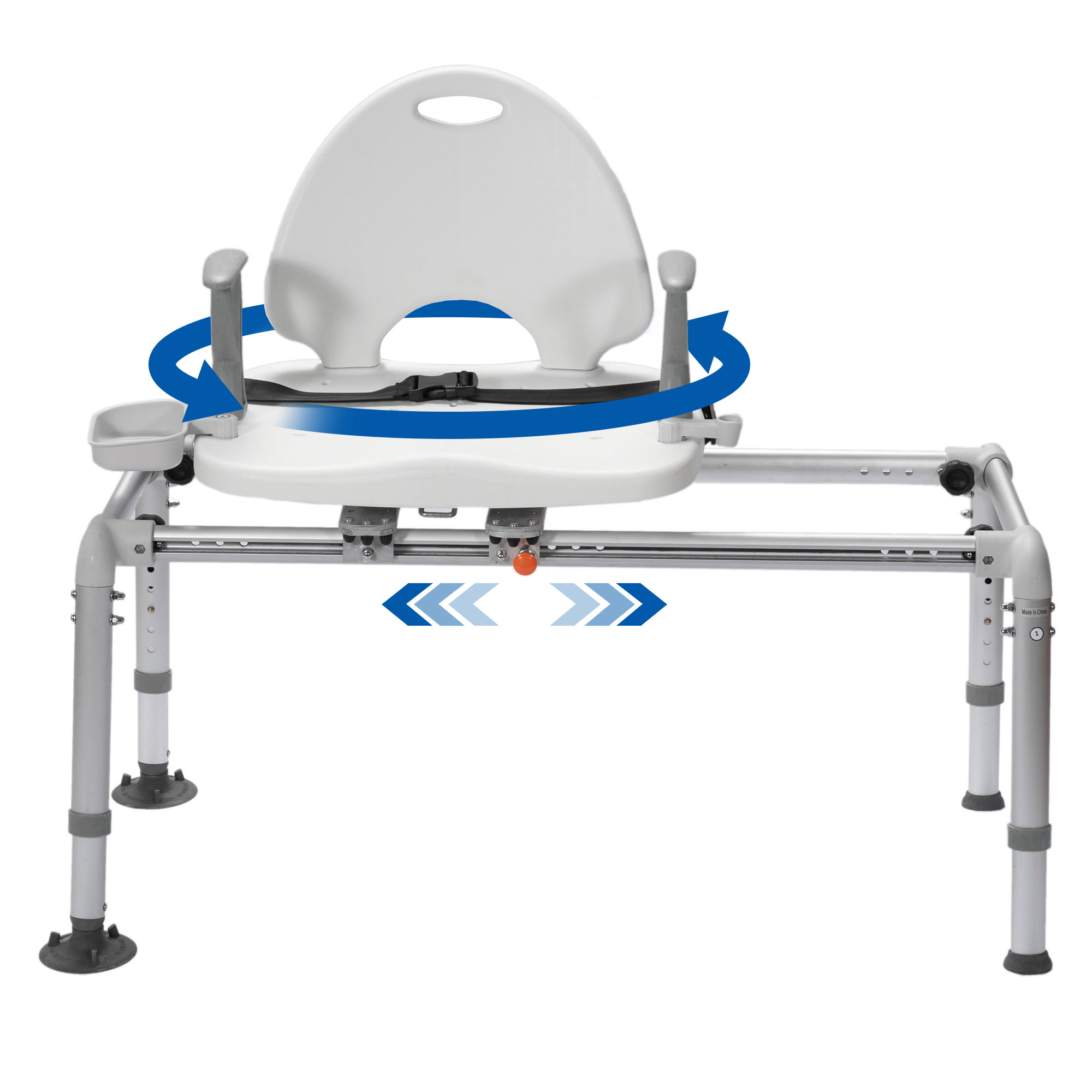 SMAGREHO Heavy Duty Sliding Transfer Bench with Swivel Seat, Rotating ...
