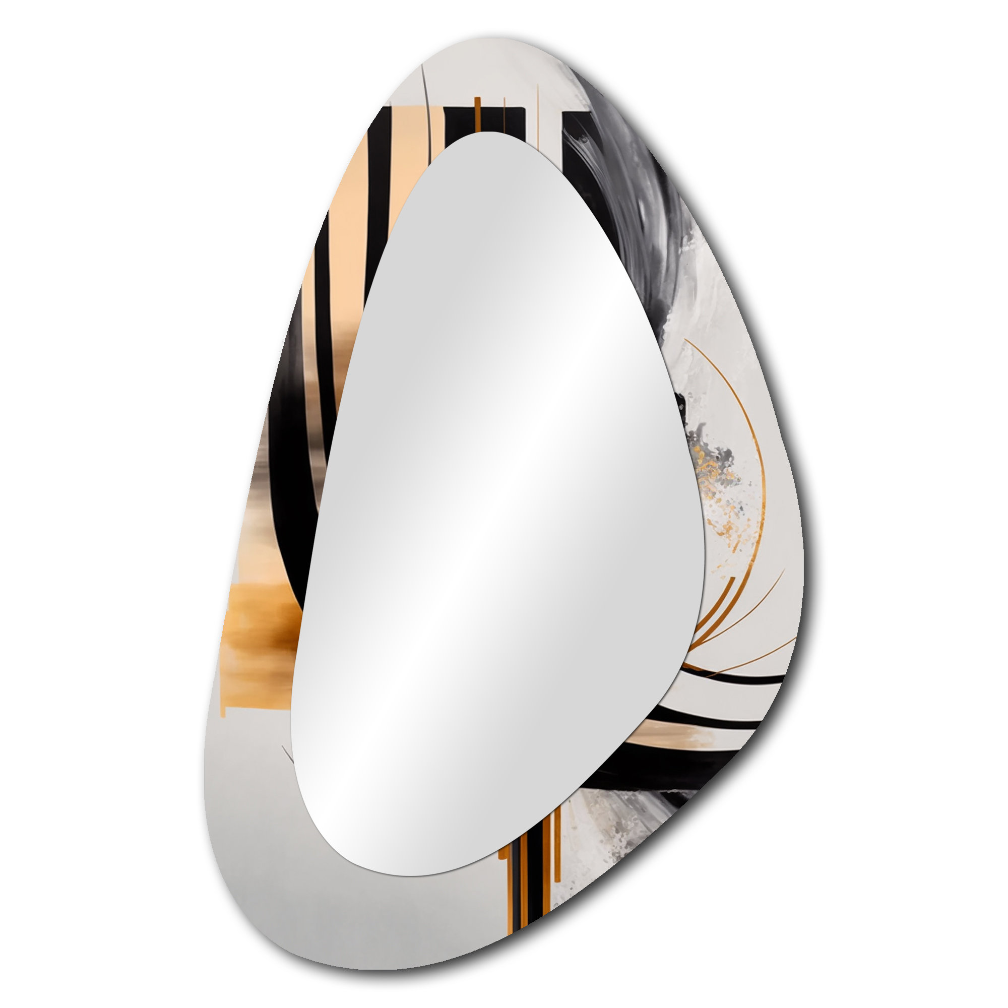 Design Art Gold Touch Art Deco III - Abstract Irregular Shape ...