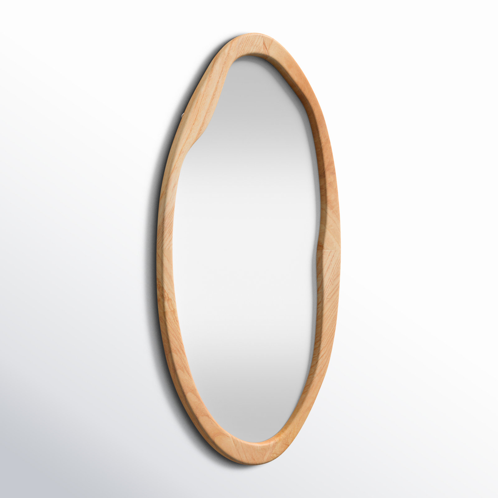 Wade Logan® Bernalee Wood Oval Wall Mirror | Wayfair