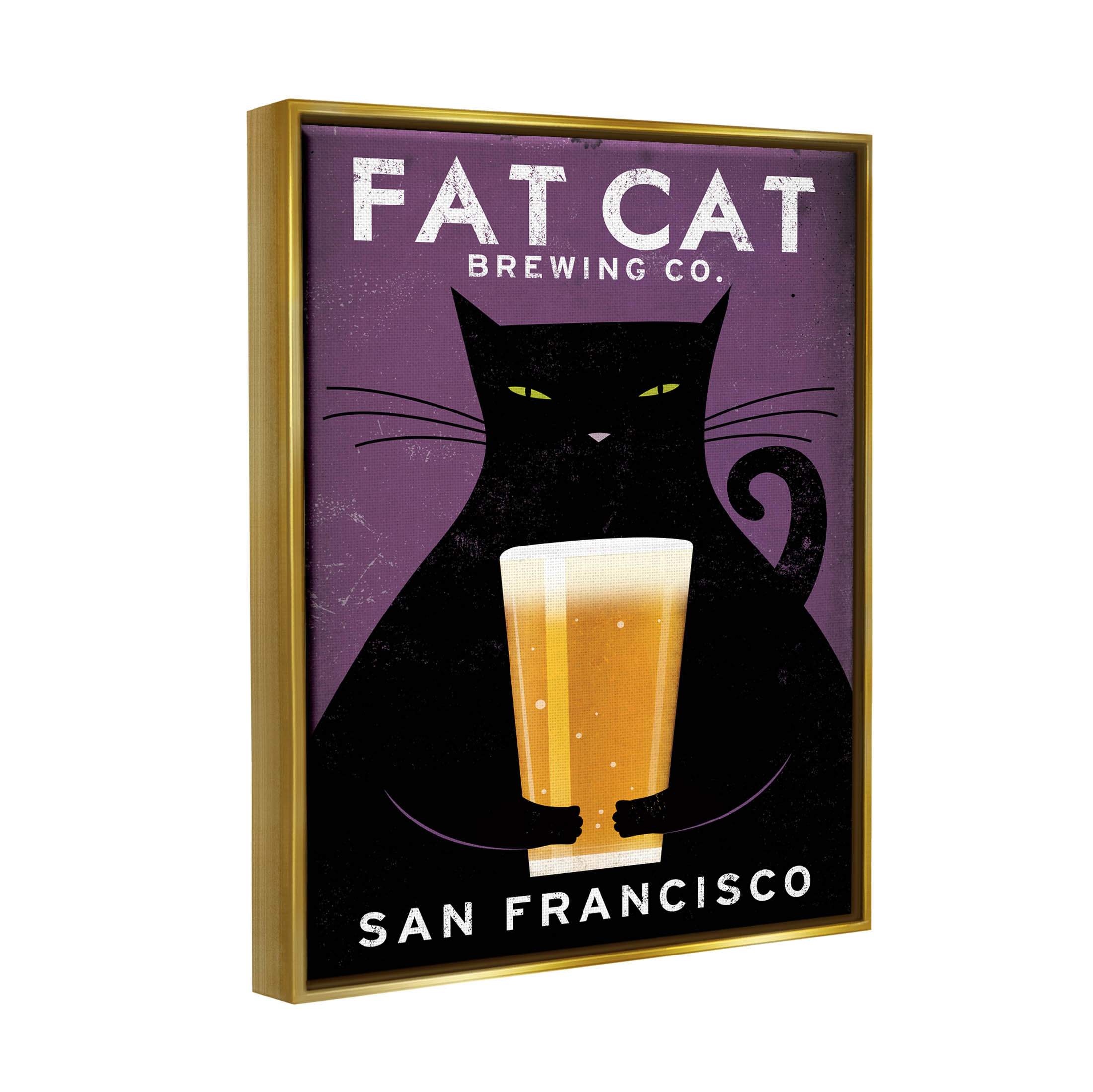 Trinx Fat Cat Brewing Vintage by Ryan Fowler - Floater Frame Graphic ...