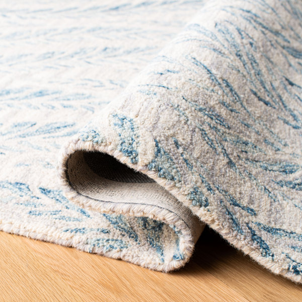 Sand & Stable™ Ryleigh Abstract Handmade Tufted Area Rug in Ivory/Blue ...