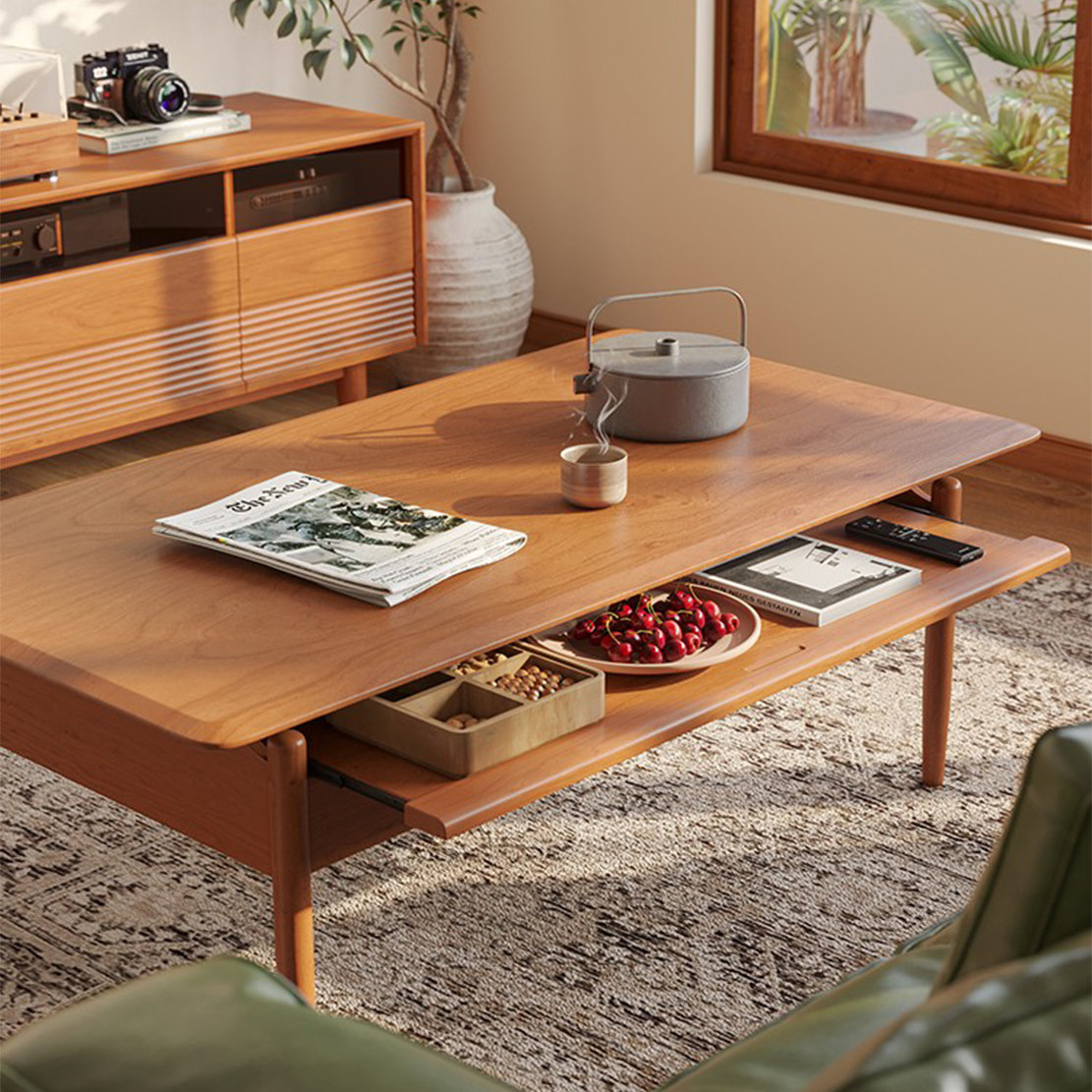 Corrigan Studio® Modern and simple solid wood coffee table | Wayfair
