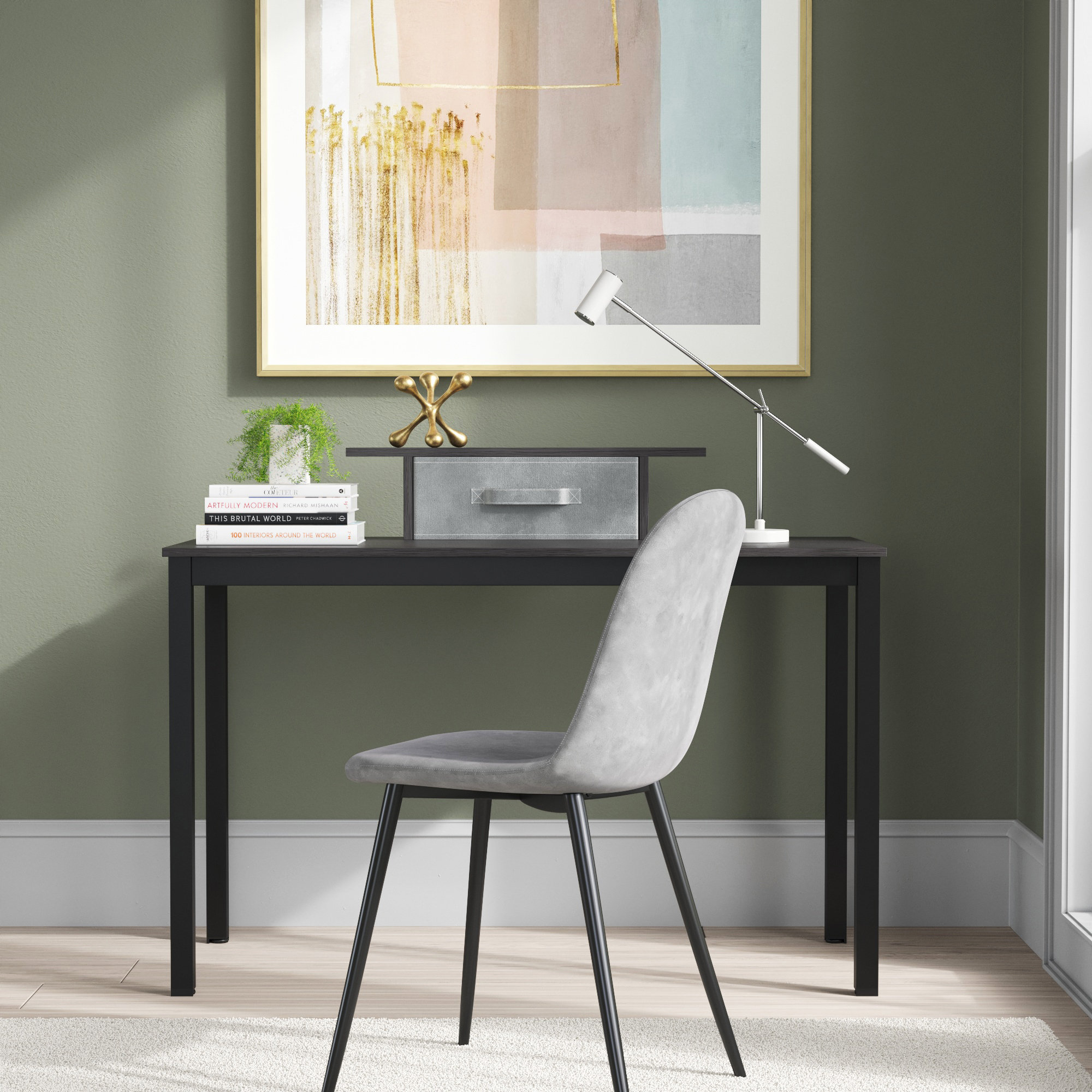 Ebern Designs 47 Inch Desk & Reviews | Wayfair