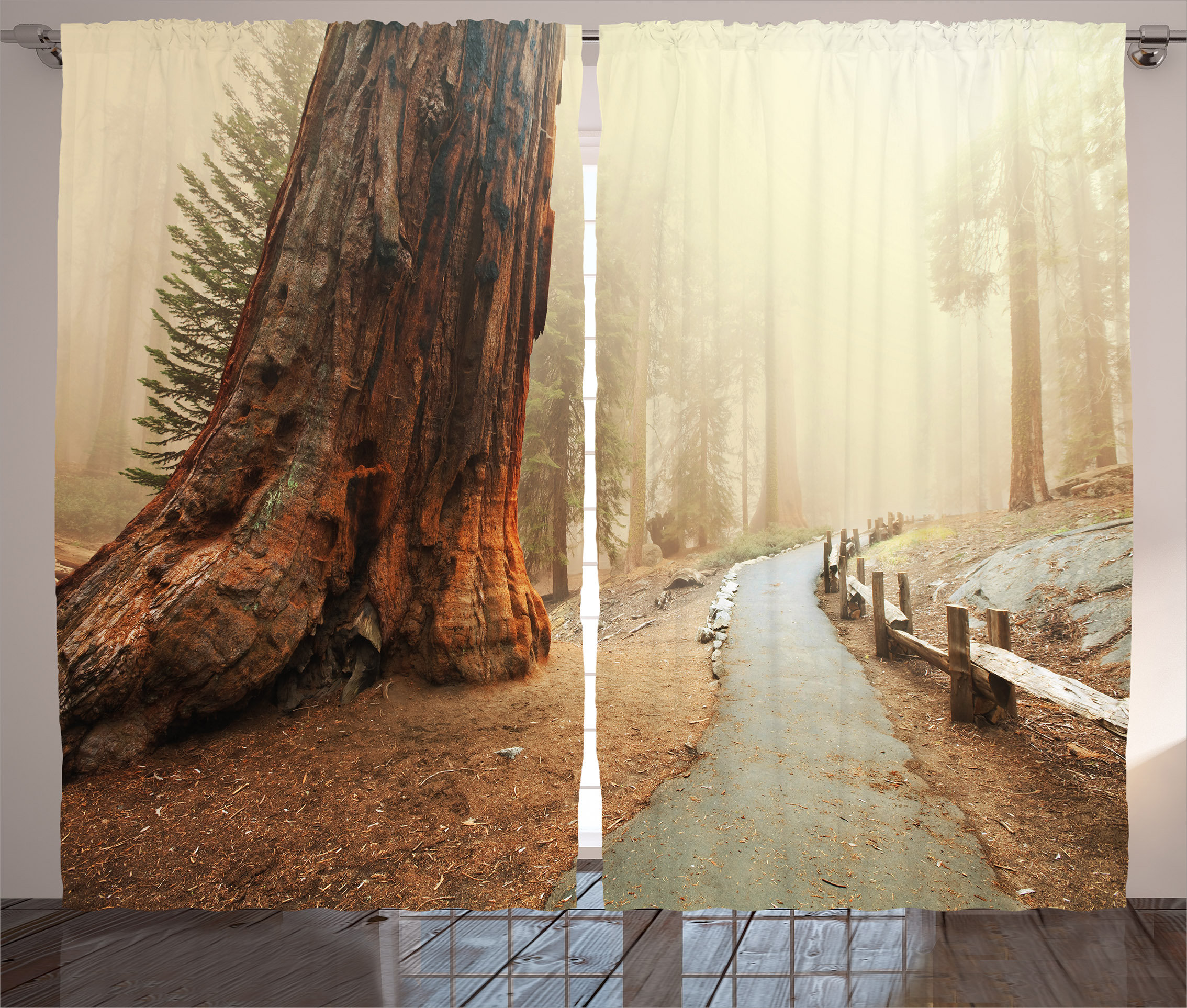 East Urban Home Forest with Giant Tree Body Landscape Graphic Print ...