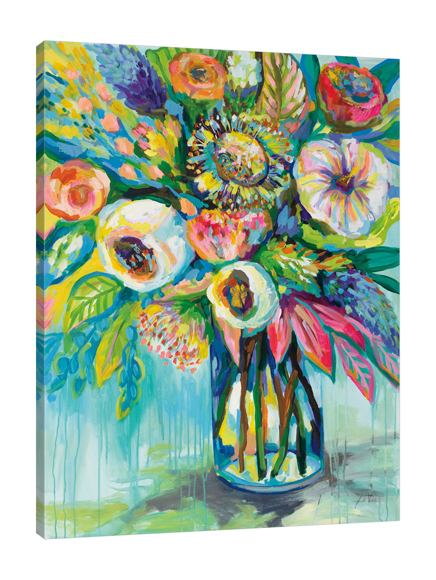 Jaxson Rea Colour Burst by - Wrapped Canvas Painting - Wayfair Canada
