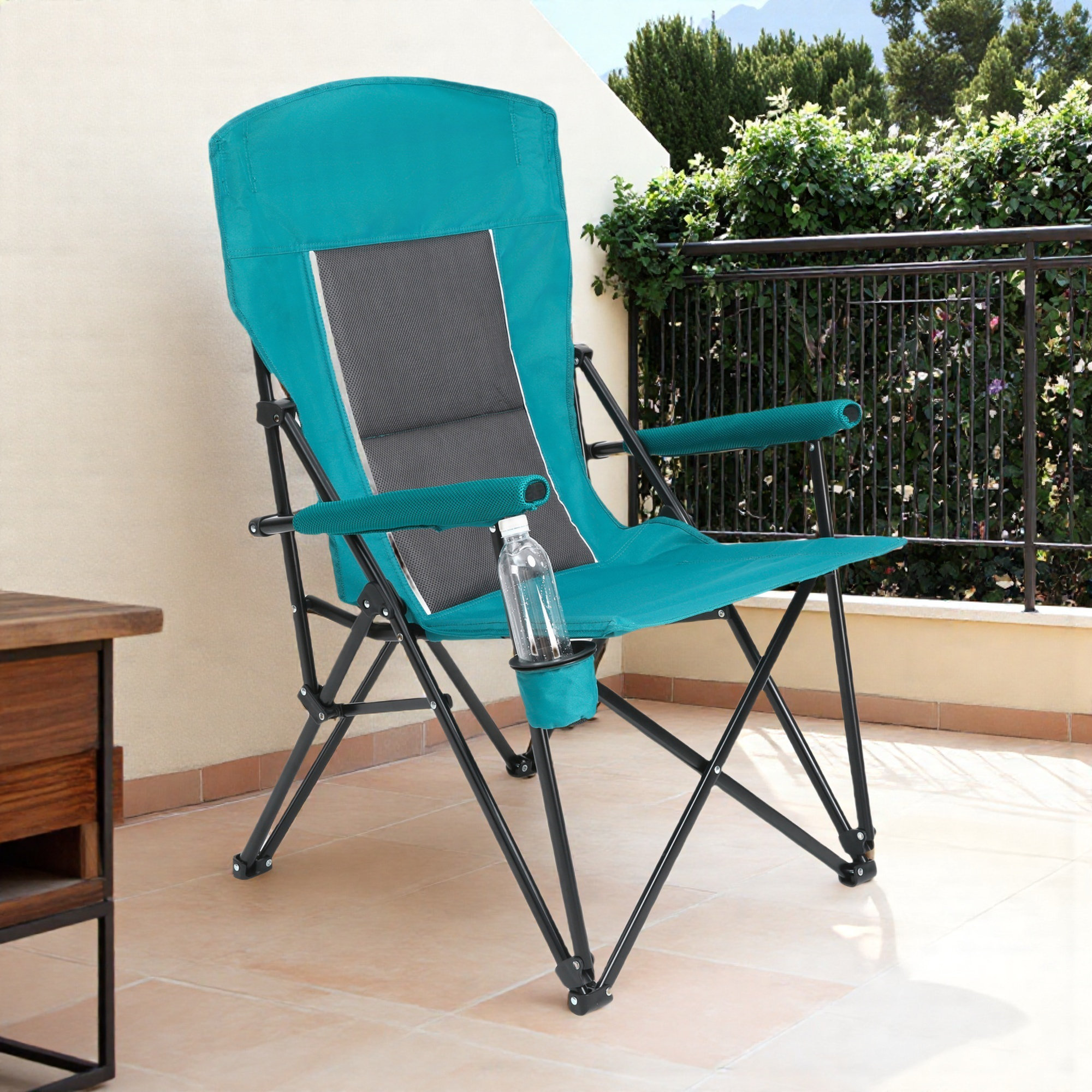Arlmont & Co. High Back Camping Chair Heavy Duty 250LBS - Oversized ...