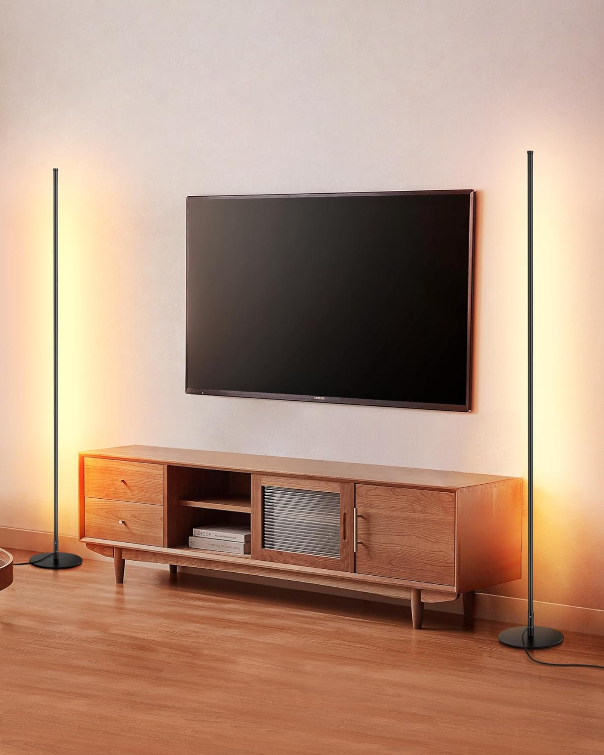 Ivy Bronx Set of 2 Modern Dimmable Mood Floor Light, 57.5" Minimalist ...