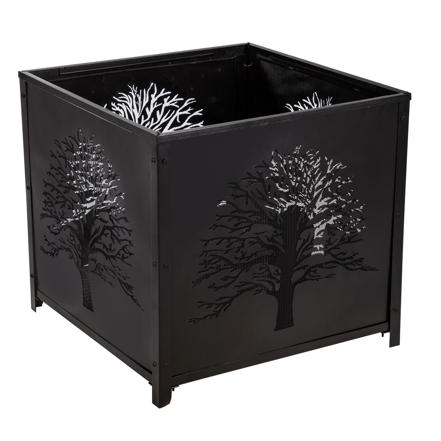 Red Barrel Studio® Tree of Life Iron Wood Burning Fire Pit | Wayfair