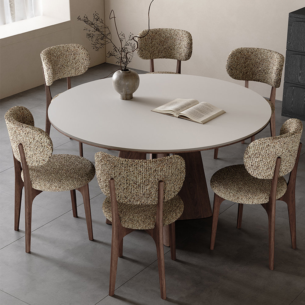 Elamer European modern simple round dining table set | Wayfair
