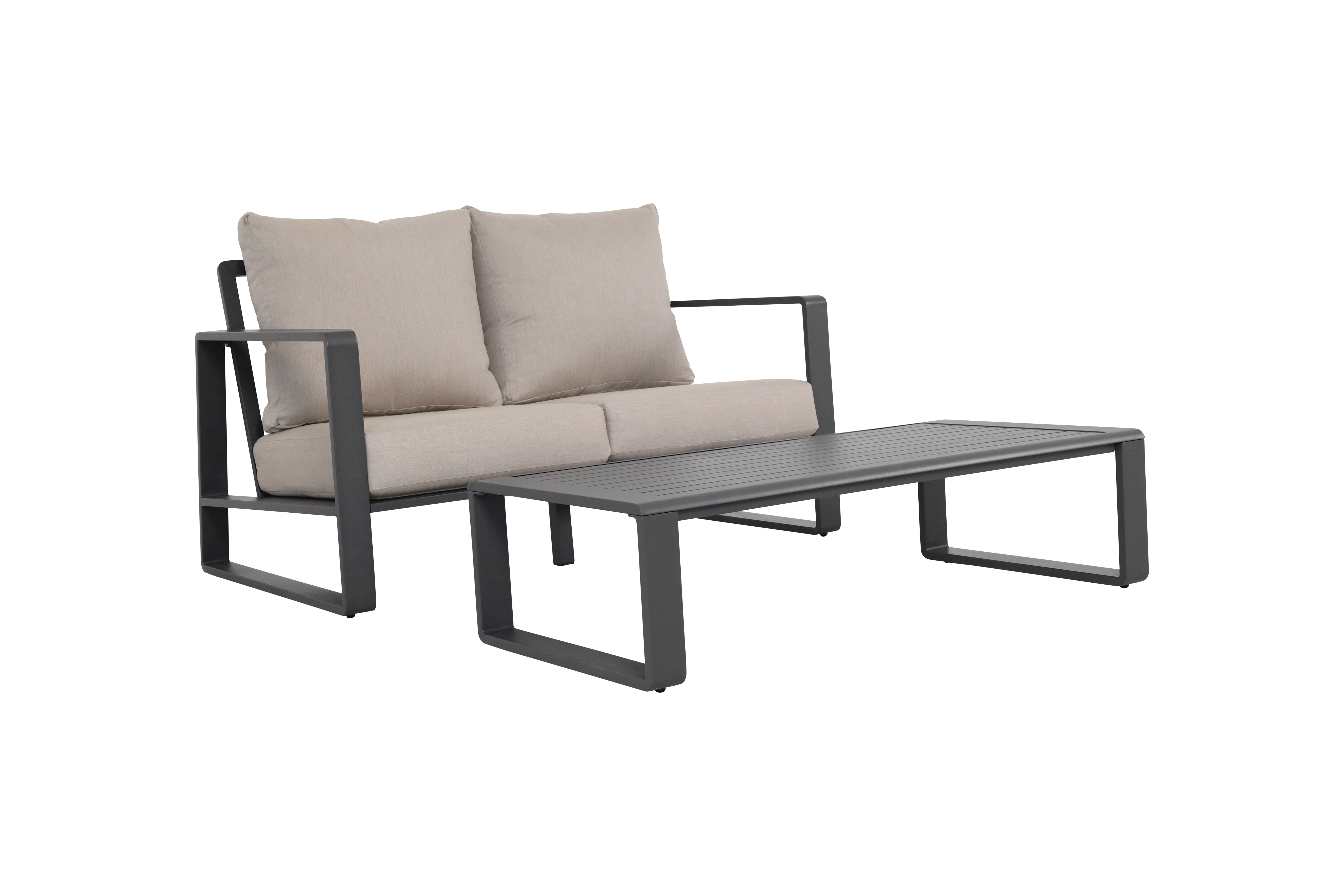 Latitude Run® Sofa + Rectangular Coffee Table, Cushions | Wayfair