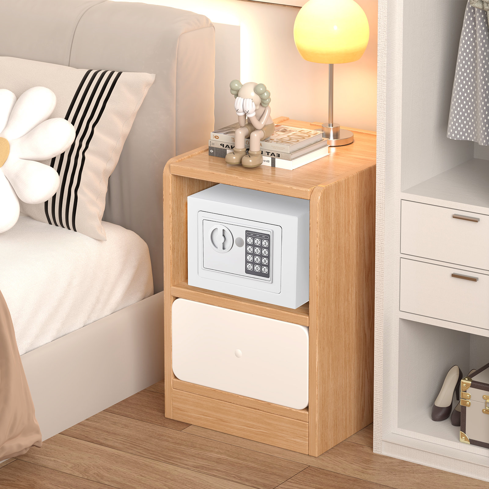 Living Source International Small Home Safe With Key And Password, 0.23 ...