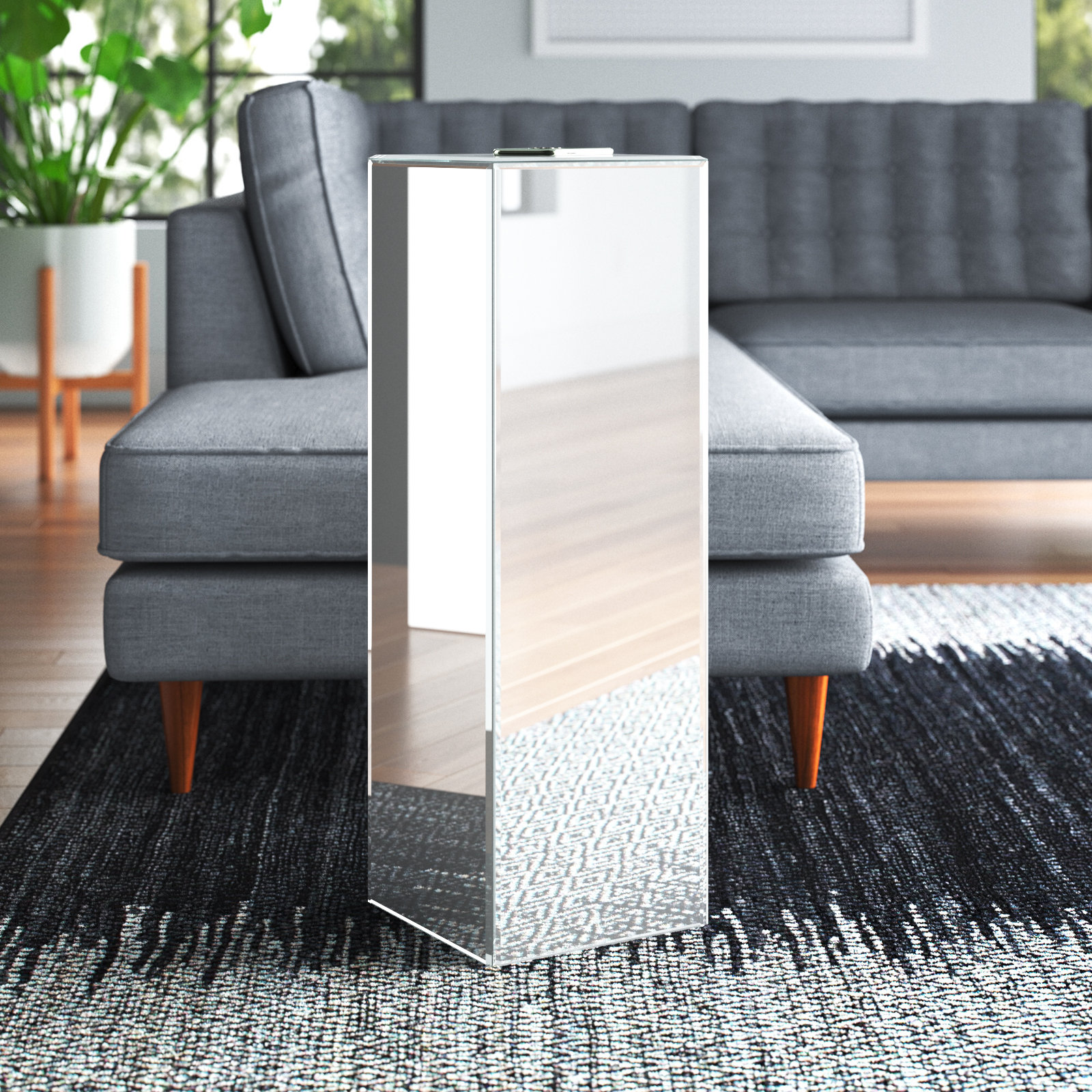 Wade Logan® Arveda Glam Glass Pedestal Table & Reviews | Wayfair