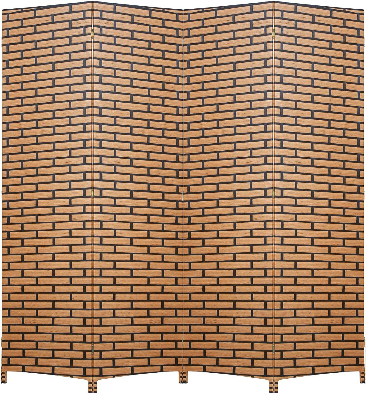 Latitude Run® Folding Portable Partition Screen Screen Wood (4 Panel ...