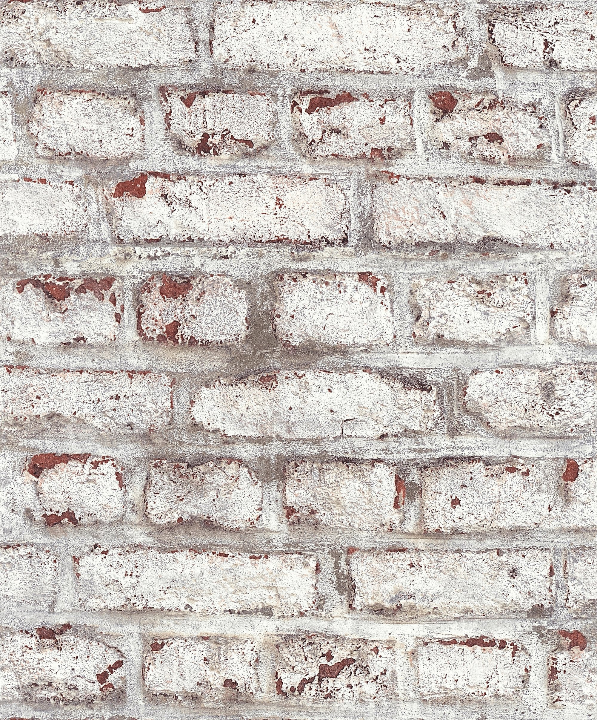 Galerie Wallcoverings Bricks and More Collection White Distressed ...