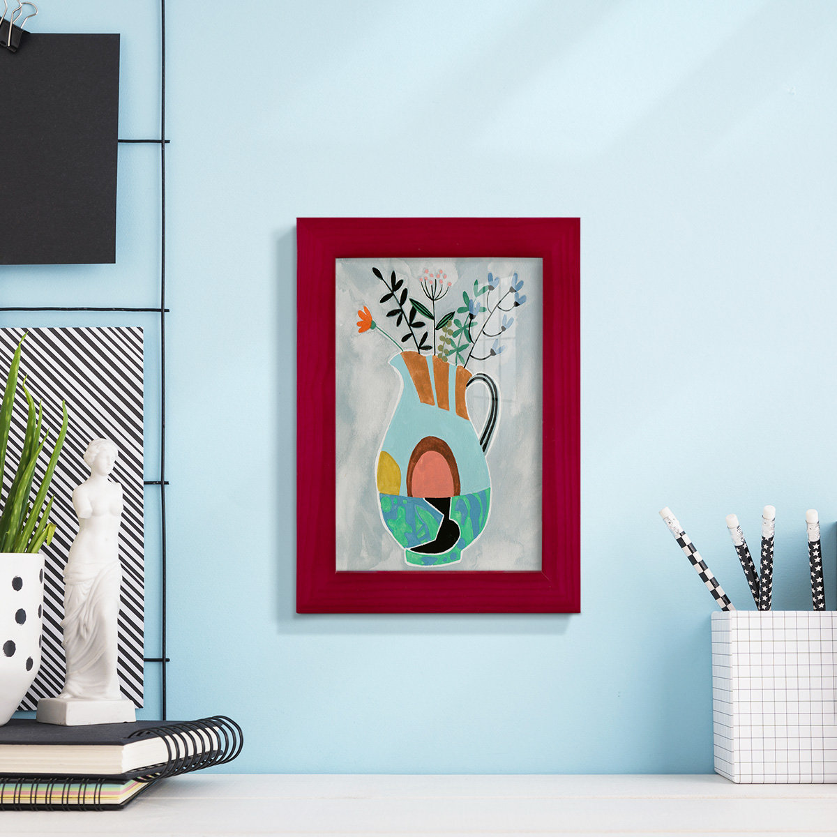 Red Barrel Studio® Ganpot Collage Vase III Framed On Paper Print | Wayfair