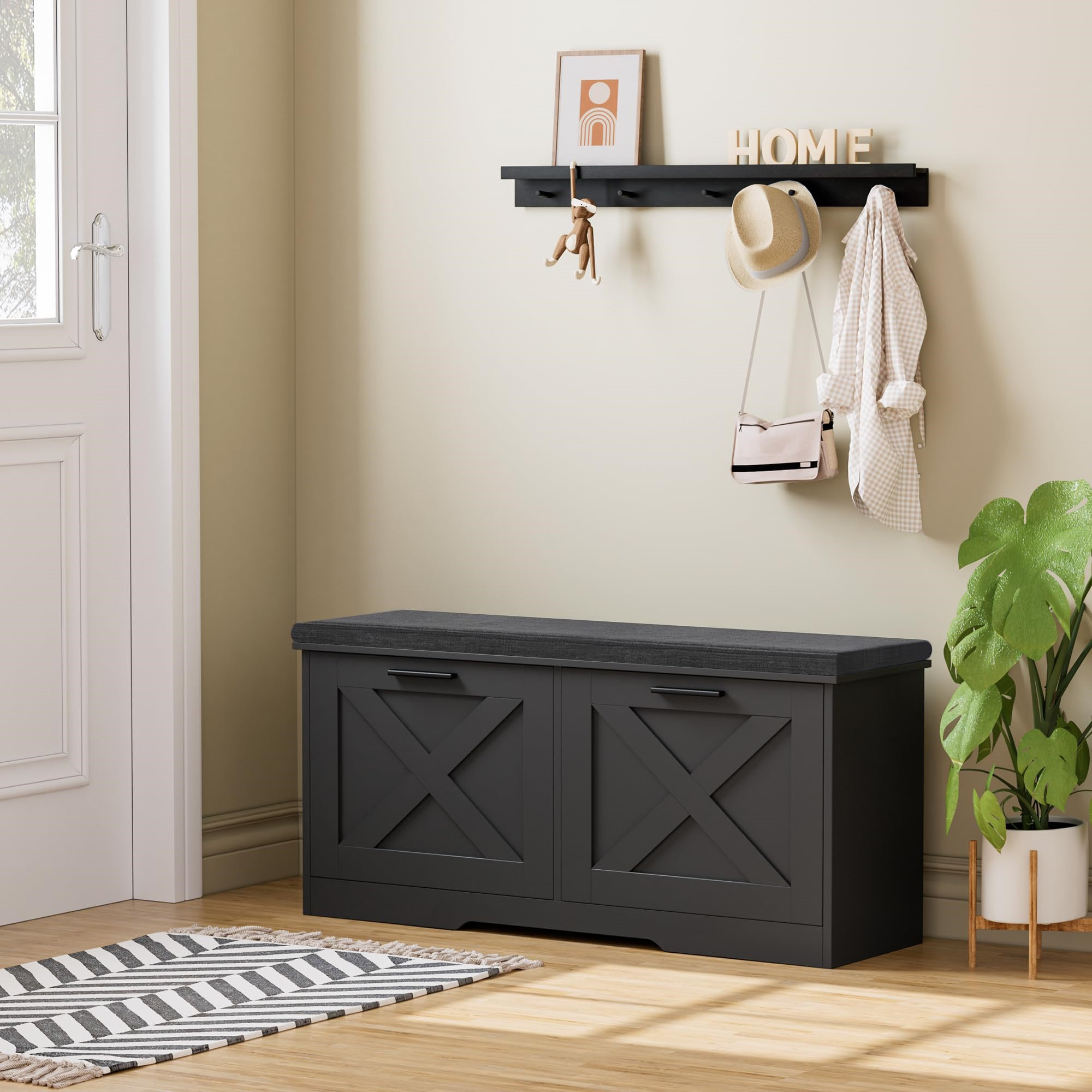 Longshore Tides Shoe Storage Bench With 2 Flip Drawers | Wayfair