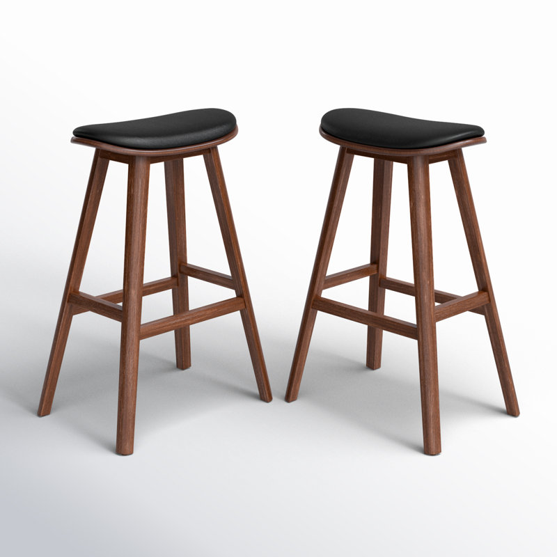 AllModern Eric 26" Backless Leather Counter Stool & Reviews | AllModern