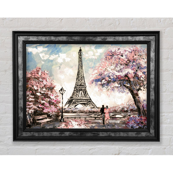 Rosalind Wheeler Eiffel Tower Pink Tree - Single Picture Frame Print ...