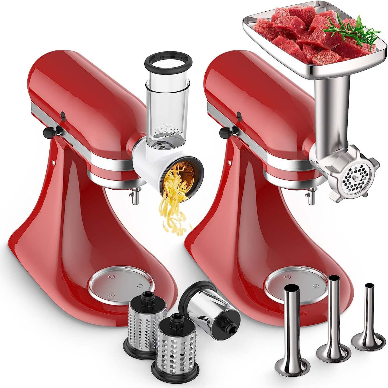 Dubbin Meat Grinder and Slicer Chopper Attachment for Stand Mixer ...