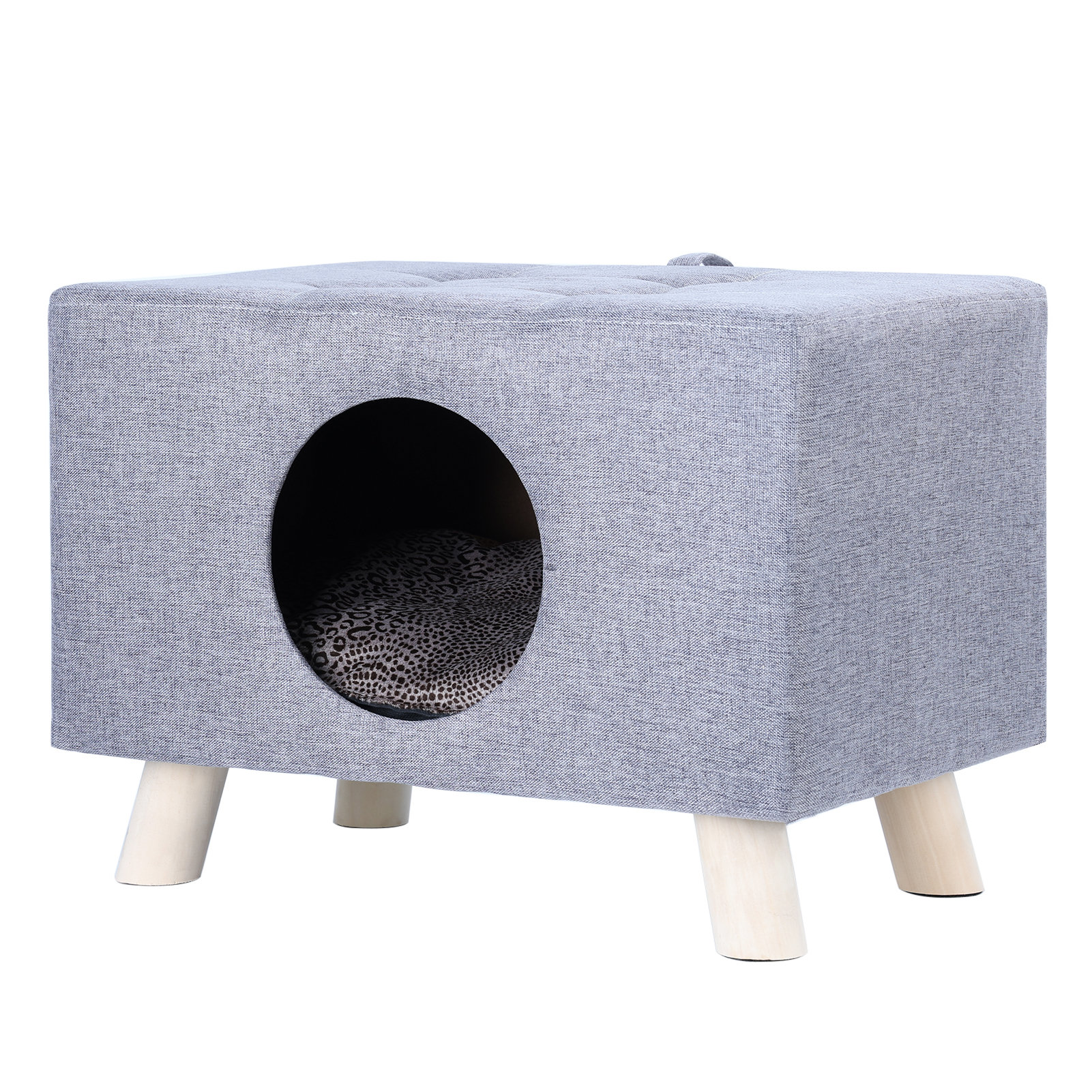 Archie & Oscar™ Cat Nest,Pet House Bench,Wood Pet House Cat Cave with ...