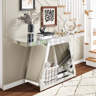 Everly Quinn Modern Luxe Mirror Entryway Table with Sturdy Construction ...