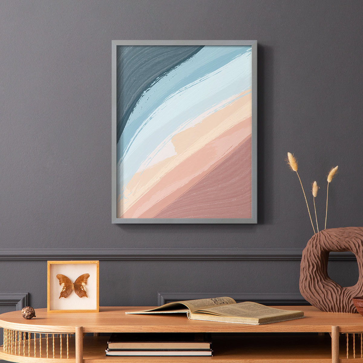Wrought Studio™ Waters Rolling Framed Print - Solid Wood | Wayfair