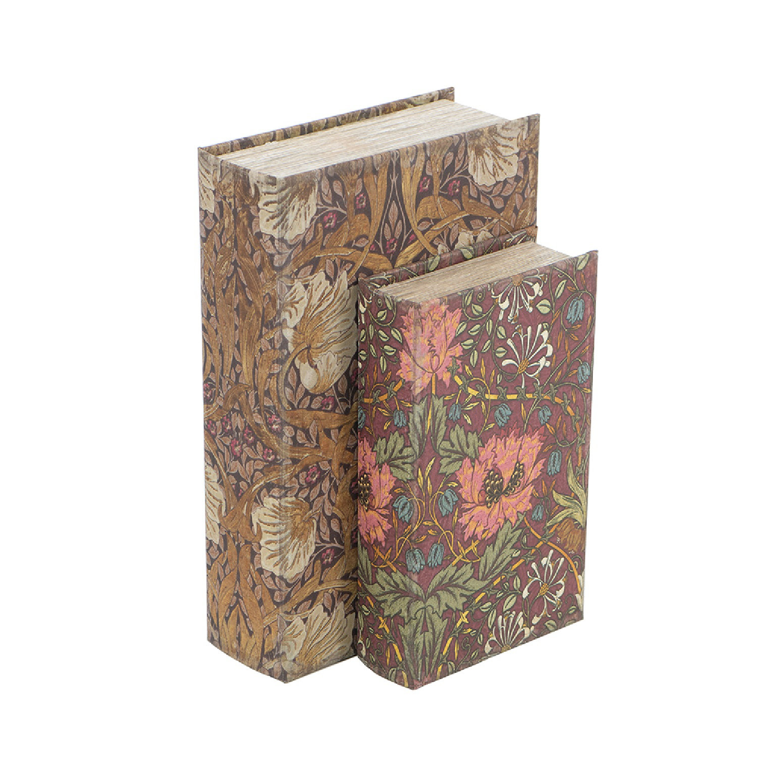 Charlton Home® Decorative Book Boxes with Multi-Floral Motifs - Set of ...