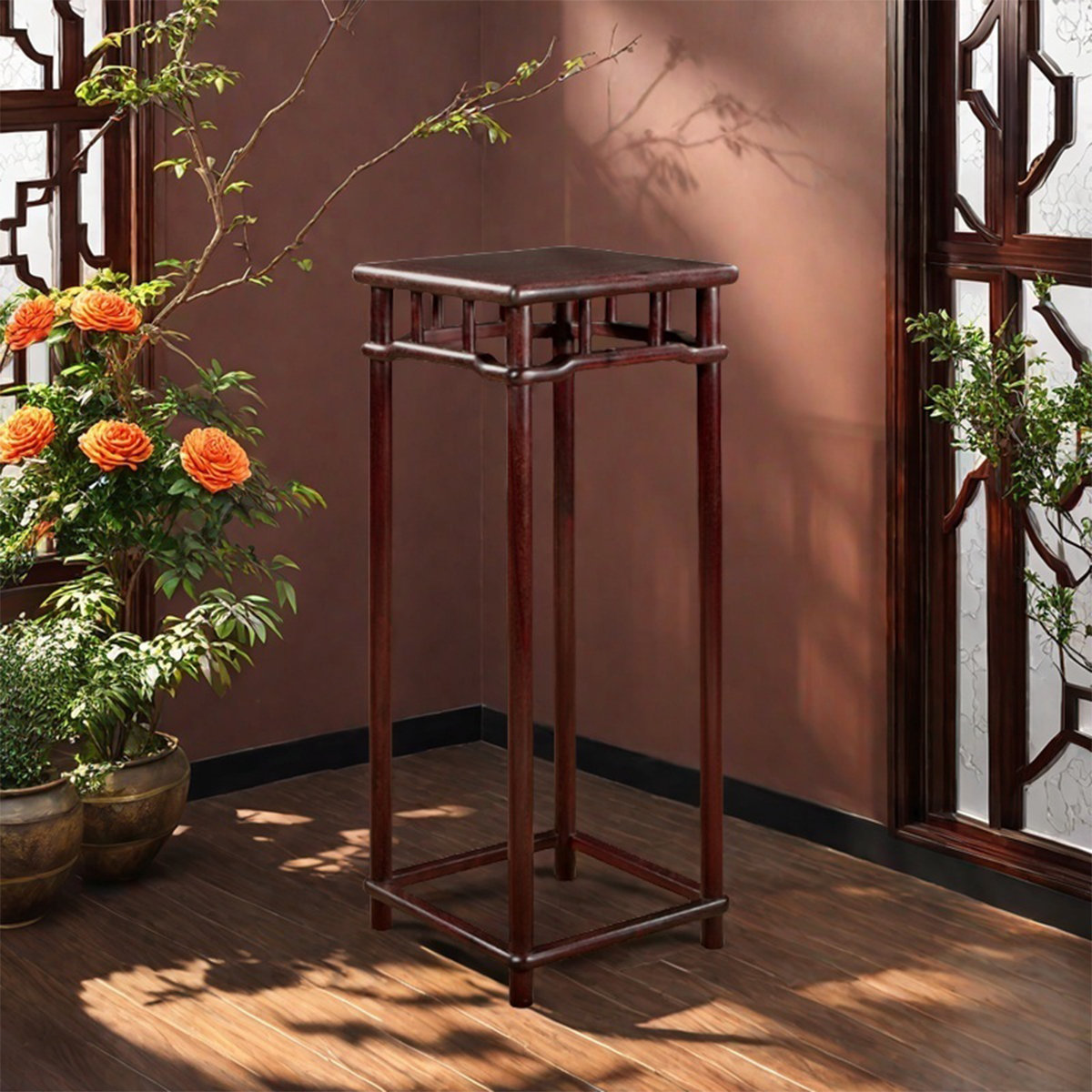 Sleek Surface Designs Chinese flower rack household simple floor place ...