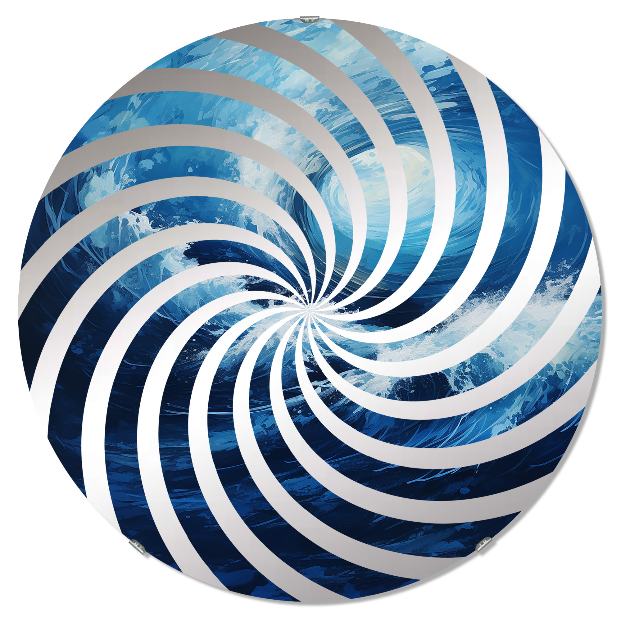 East Urban Home Tidal Twist Wave Vortex I - Vortex Decorative Mirror ...