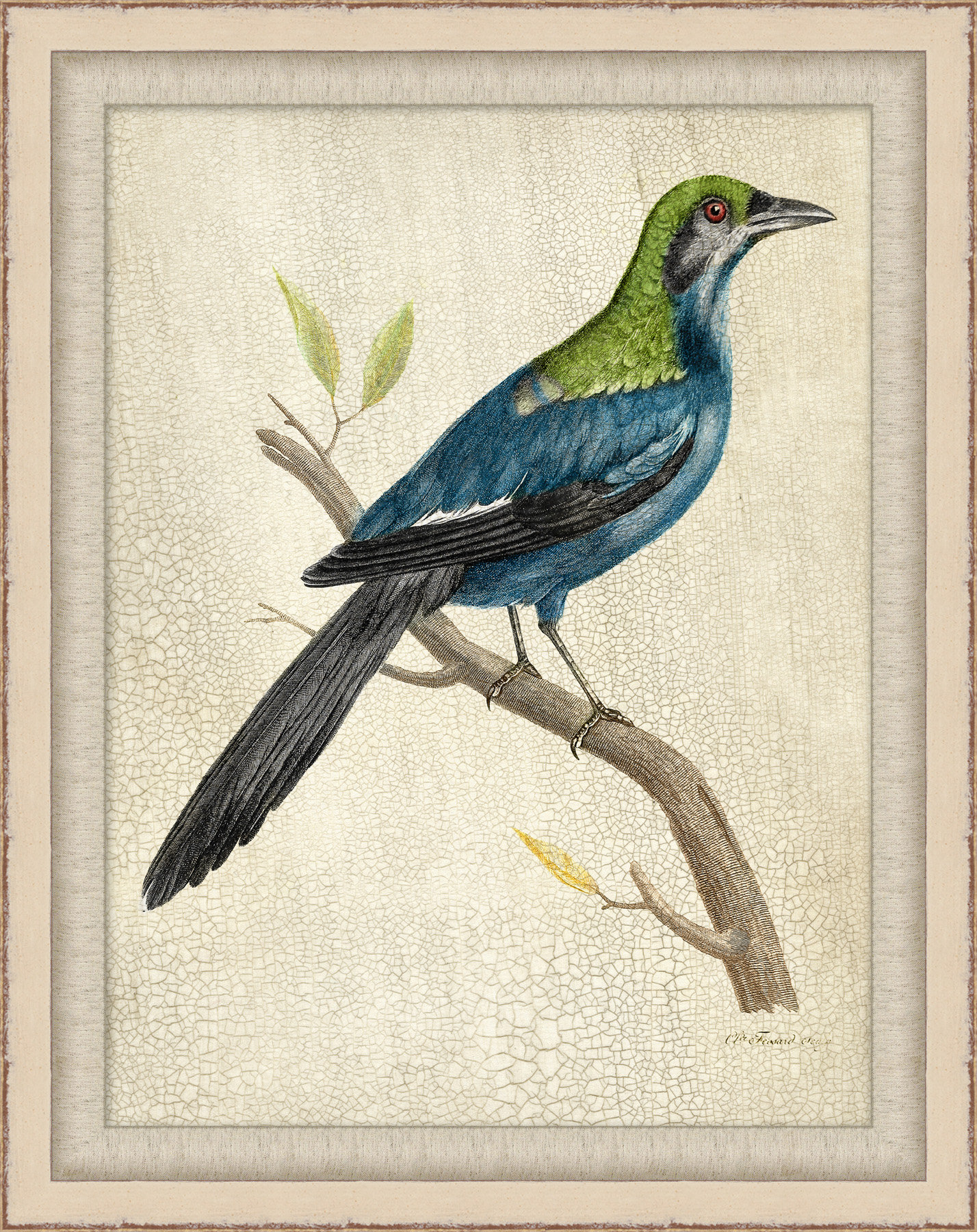 Wendover Art Group Blue Birds 1 - Picture Frame Painting on Paper | Wayfair