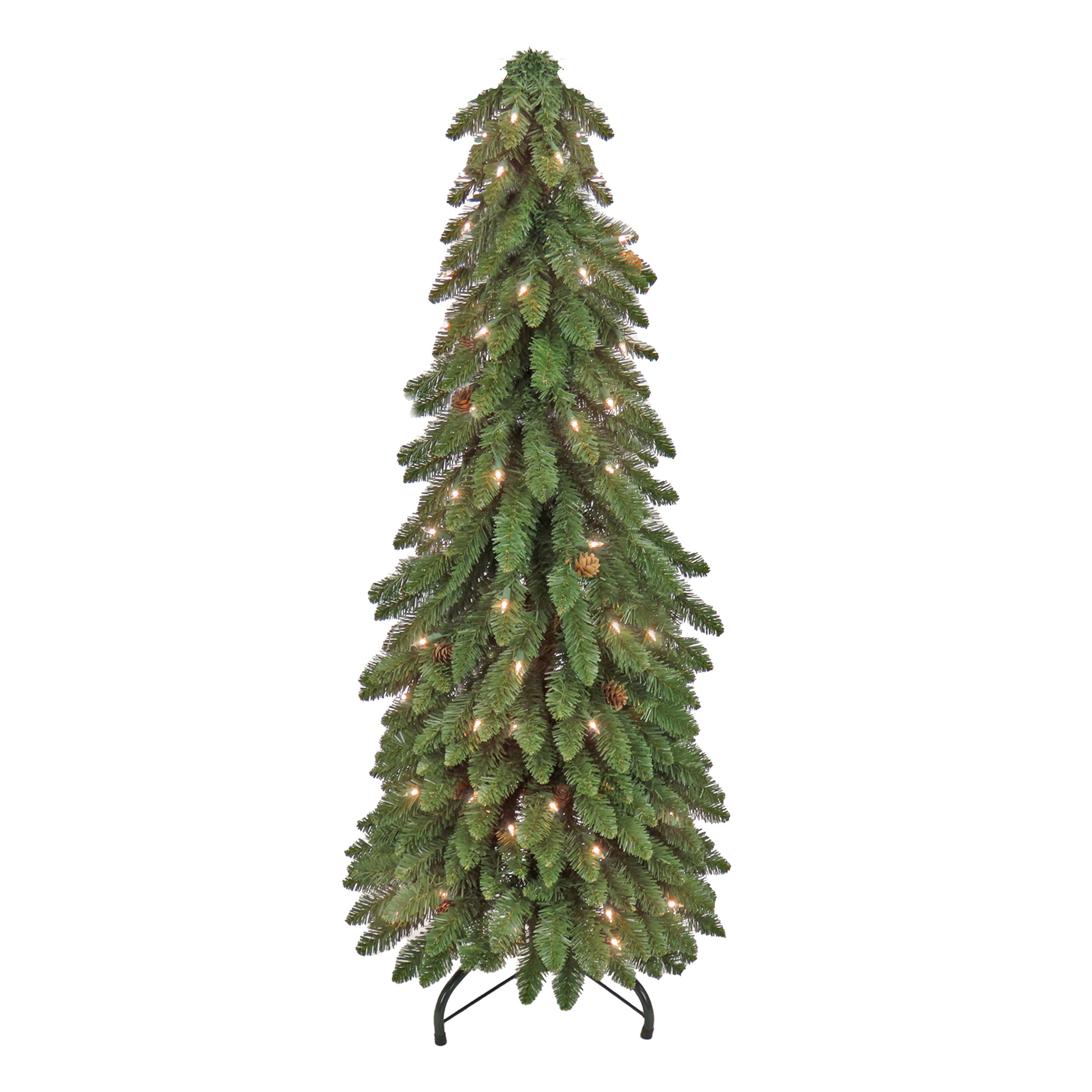 HGTV Home Collection 4' Slender Green Pine Christmas Tree with 150 ...
