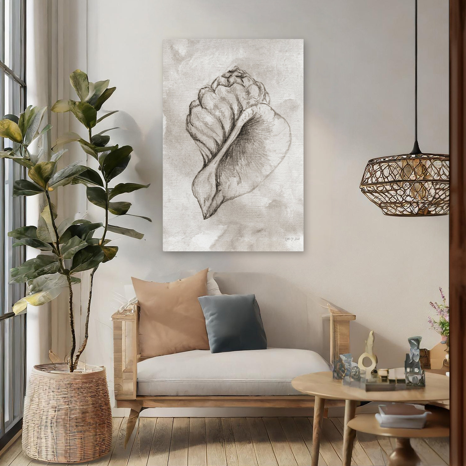 Beachcrest Home Lightning Whelk Coastal; Nautical Grey White Coastal ...