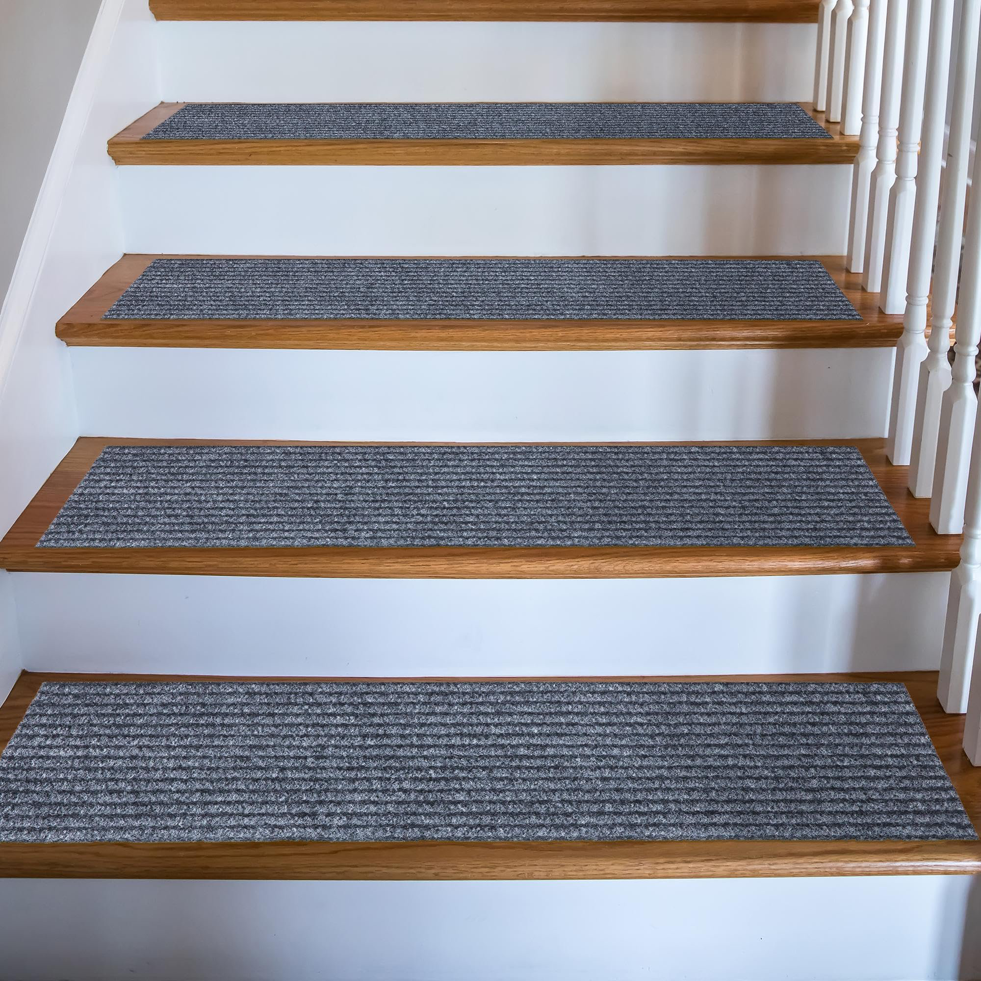 Wildon Home® Rounded Corner Carpet Stair Treads, Stair Protectors 7 ...