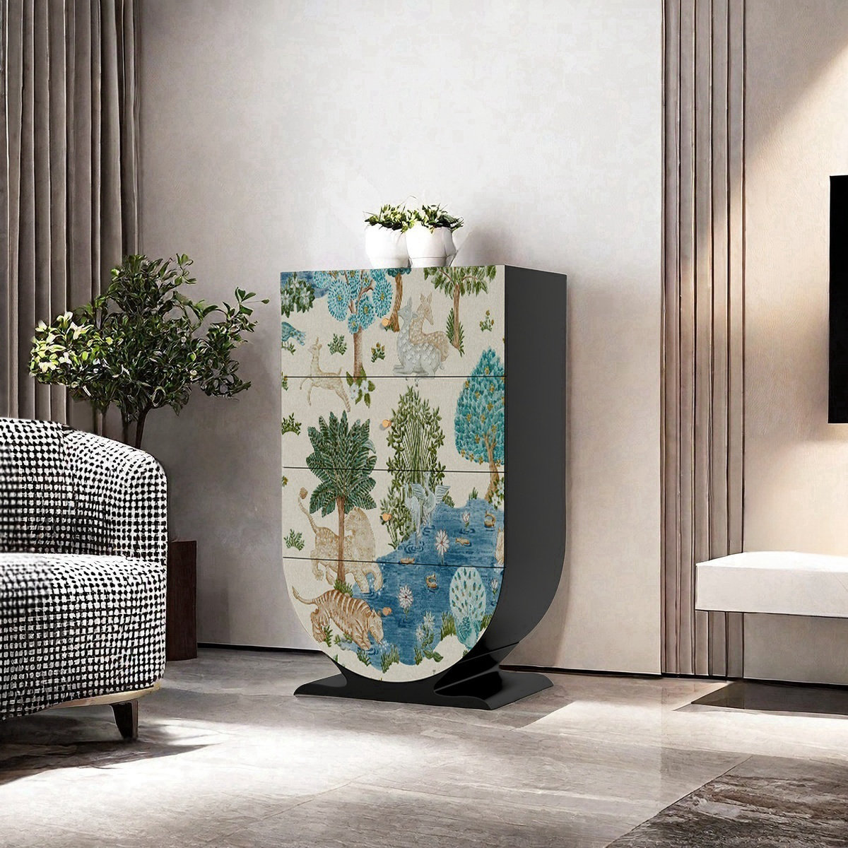 Ruthber Solutions Simple modern drawers cabinet decorative cabinet ...