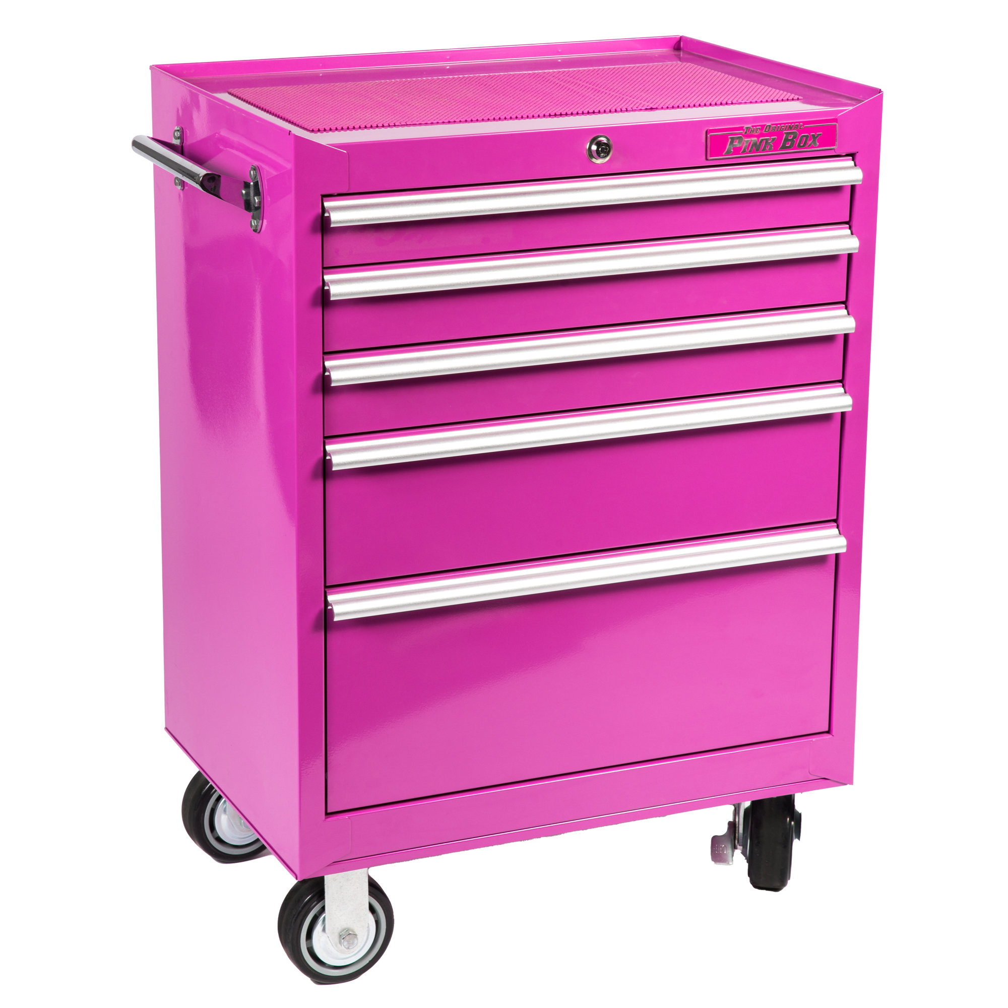 The Original Pink Box 5 -Drawer Steel Bottom Rolling Cabinet with ...