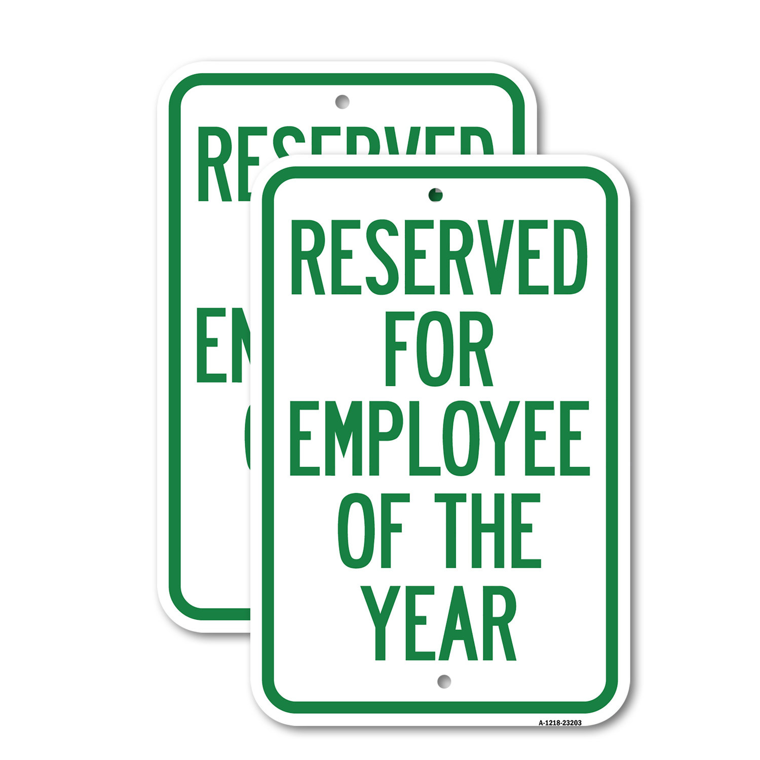 SignMission (2 Pack) Reserved for Employee of the Year 12" X 18" Heavy ...