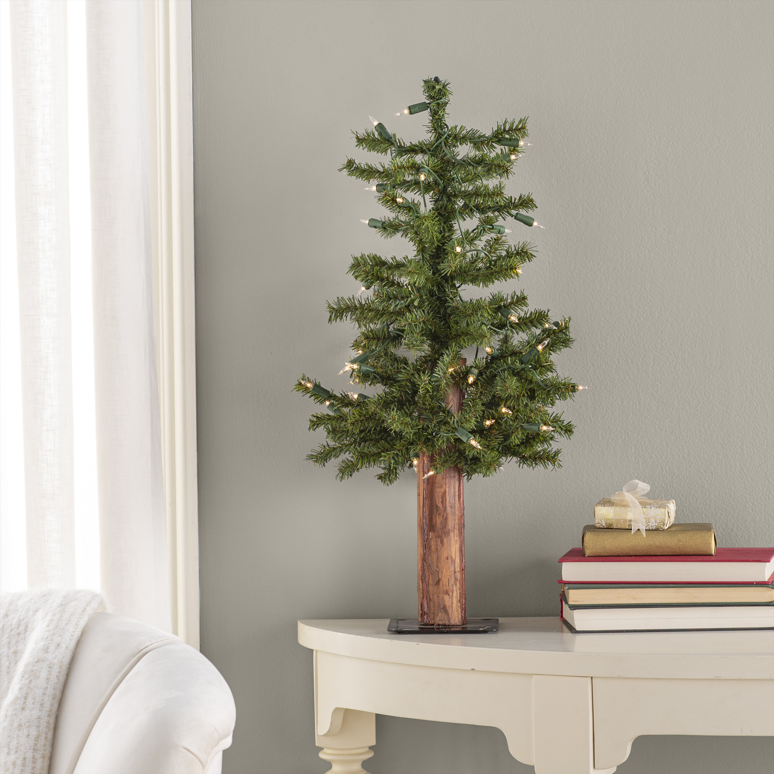 Steelside™ Wingrove Natural Alpine Artificial Christmas Tree & Reviews ...