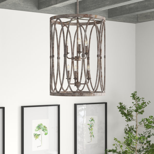 Birch Lane Alverstone 6 - Light Dimmable Drum Chandelier & Reviews ...