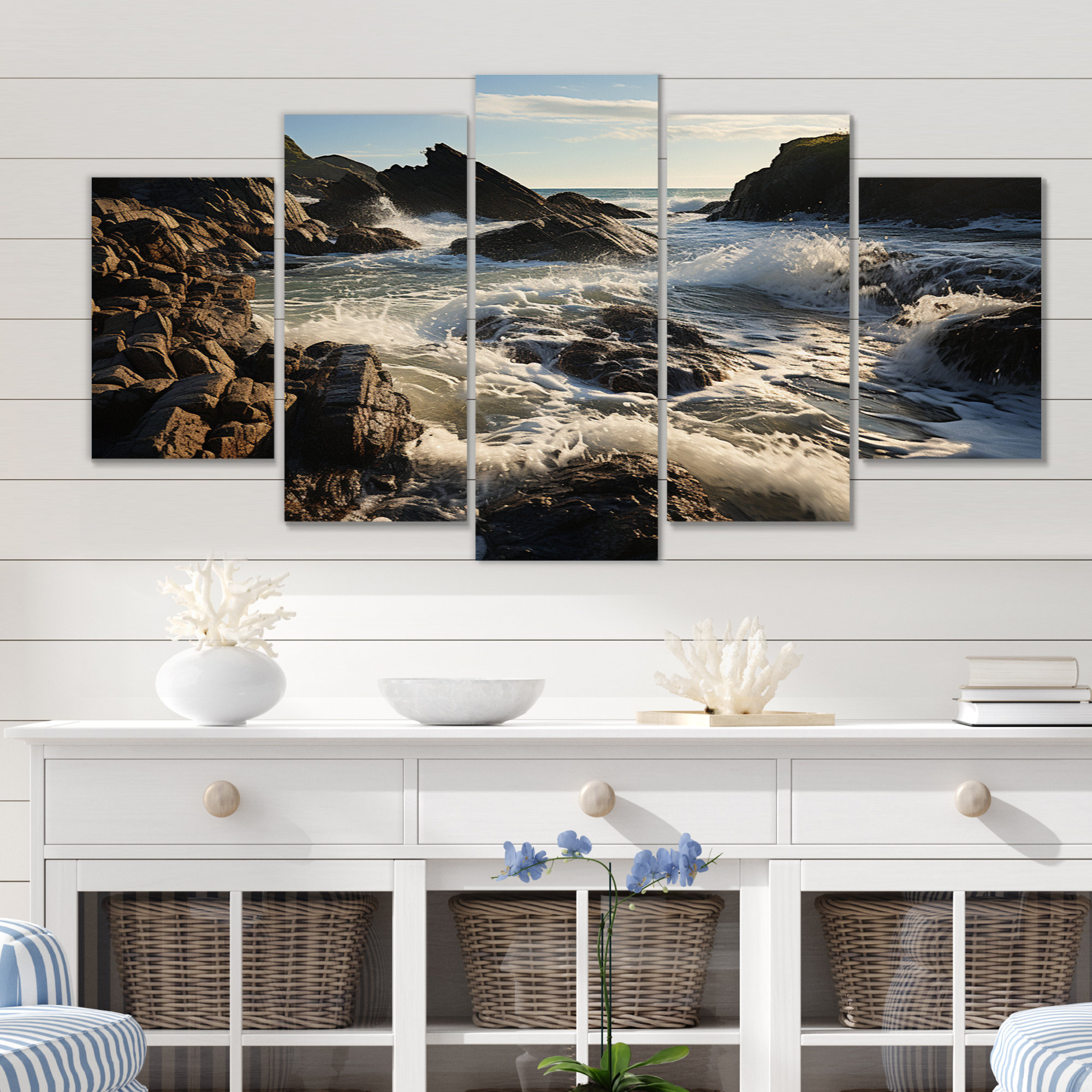 Dovecove Beach Photo Tranquil Tide III - Landscapes Metal Wall Art ...
