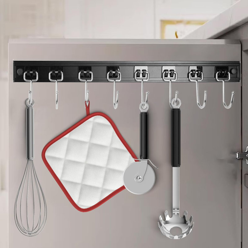 Mint Pantry® 2PCS Utensil Racks With 8 Hooks 17 Inch Kitchen Utensil ...