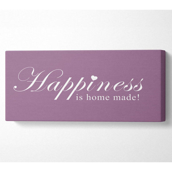 Happy Larry Home Quote Happiness Is Home Made Dusty Pink - Wrapped ...