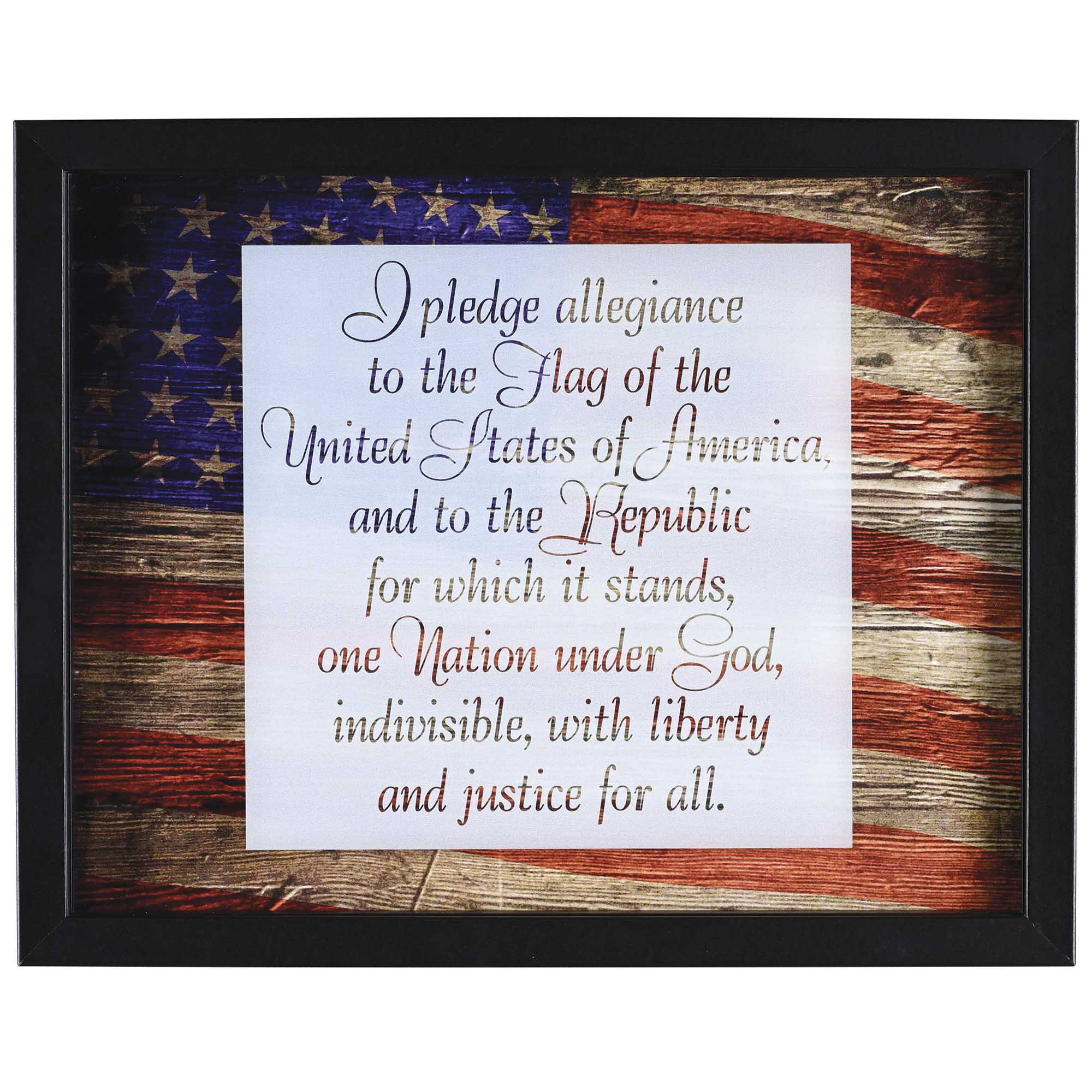 Trinx Framed Wall Art Pledge Allegiance 14x11 - Wayfair Canada