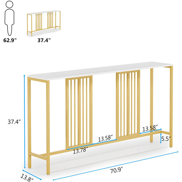 Everly Quinn Parilla 70.9" Narrow Long Console Table & Reviews | Wayfair